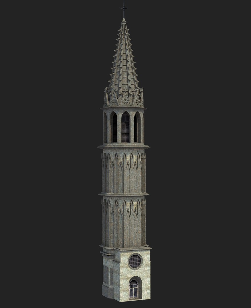 Church Tower 3D Model - TurboSquid 1767603