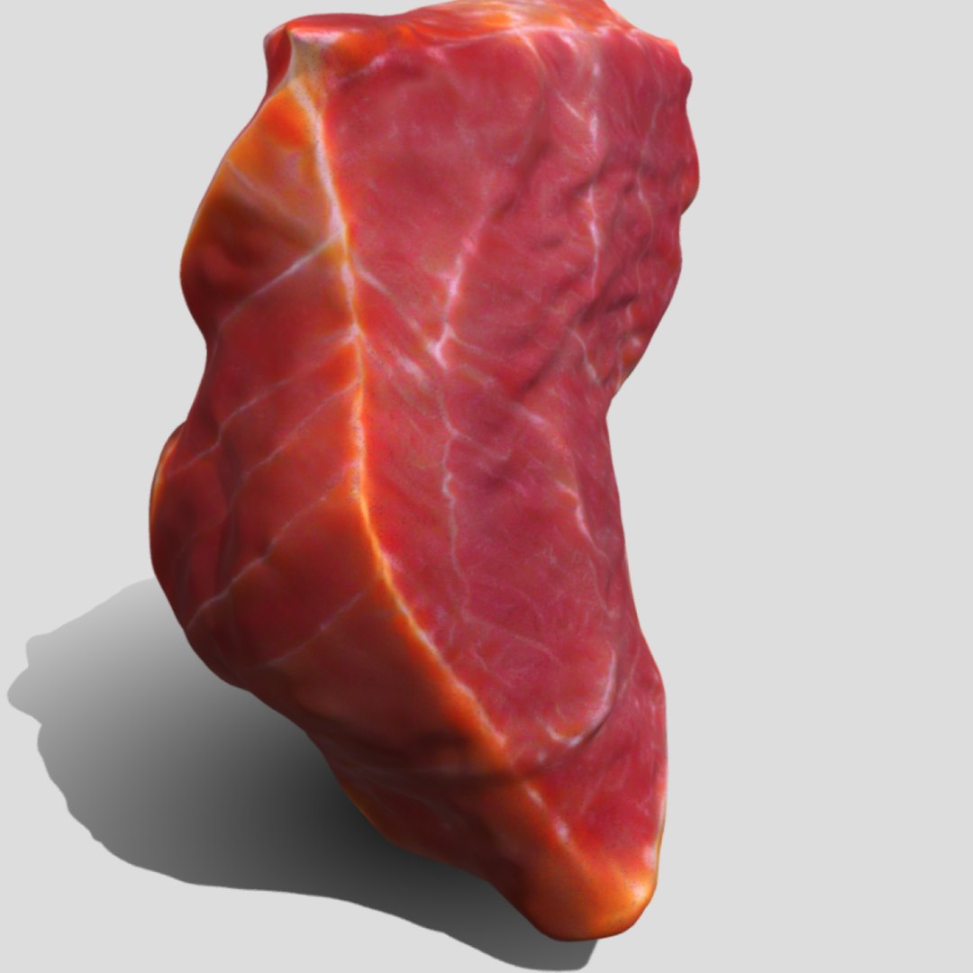 3D Stylized Meat Flesh Piece model - TurboSquid 2150291