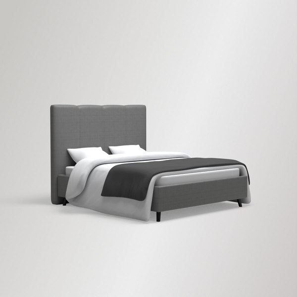 Upholstered Bed Low-poly 3D model - TurboSquid 2000879