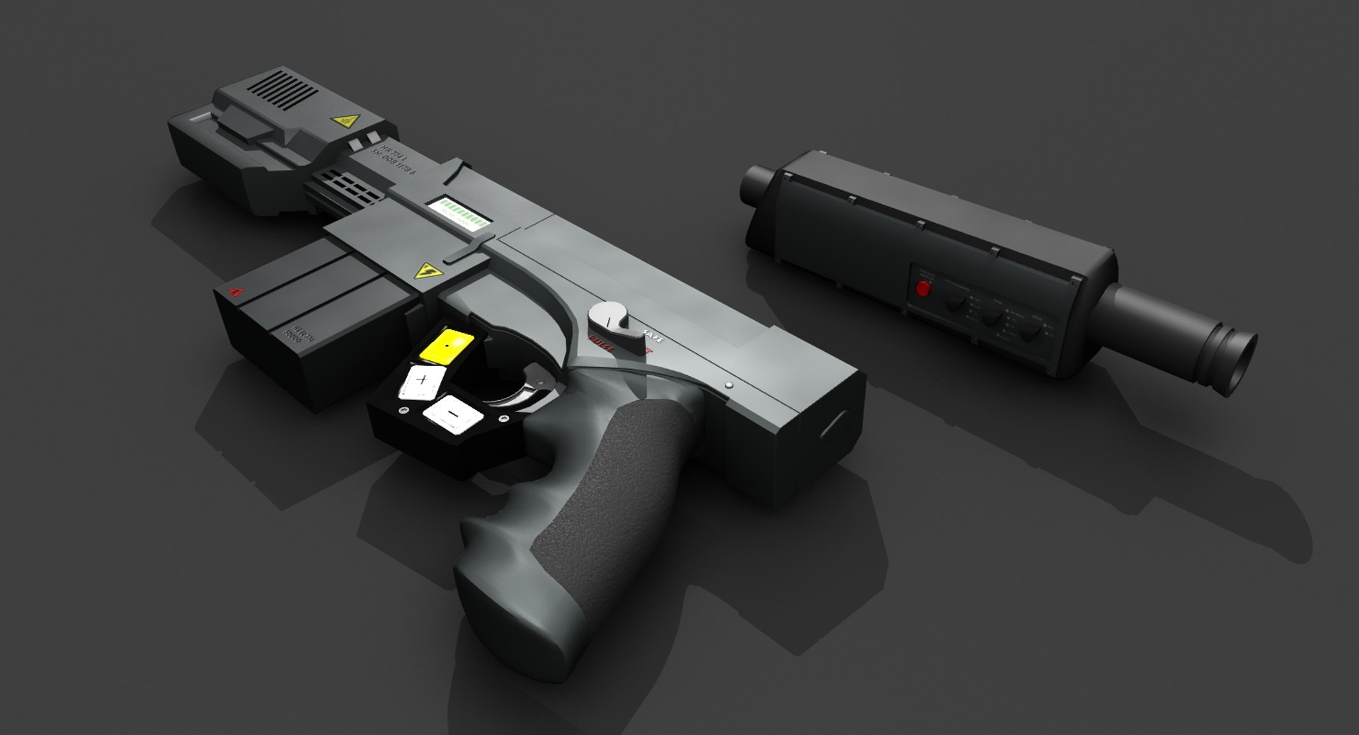 3D Sci-fi Laser Pistol Model - TurboSquid 1231838