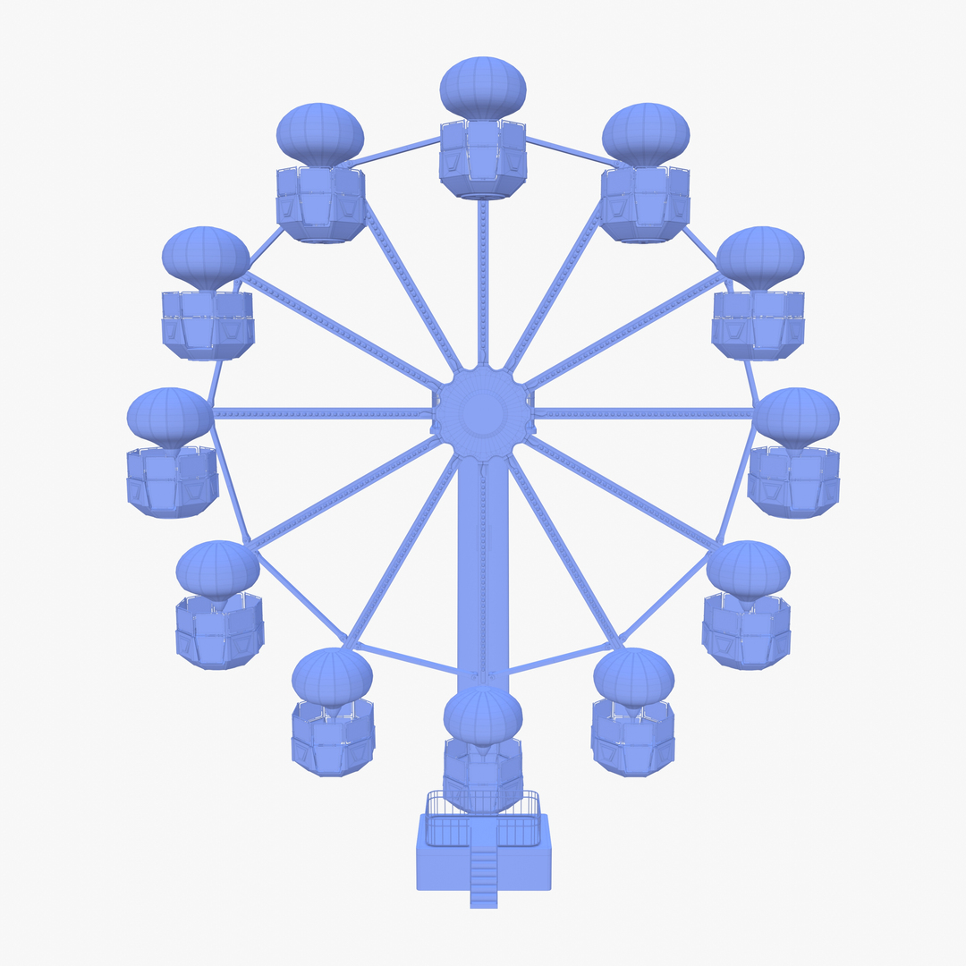 3D Animated Ferris Wheel V3 Model - TurboSquid 2065106
