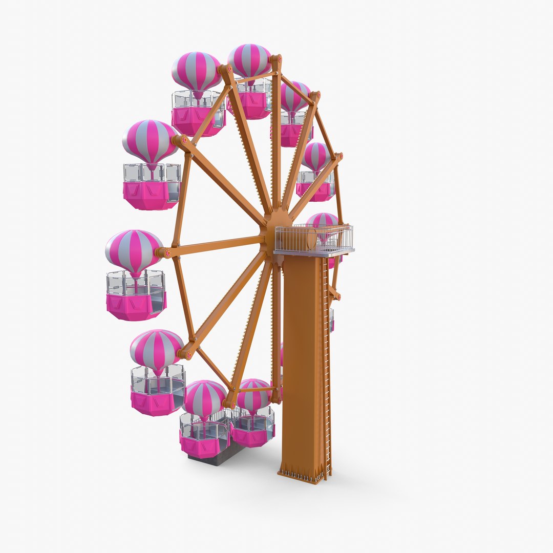 3D Animated Ferris Wheel V3 Model - TurboSquid 2065106