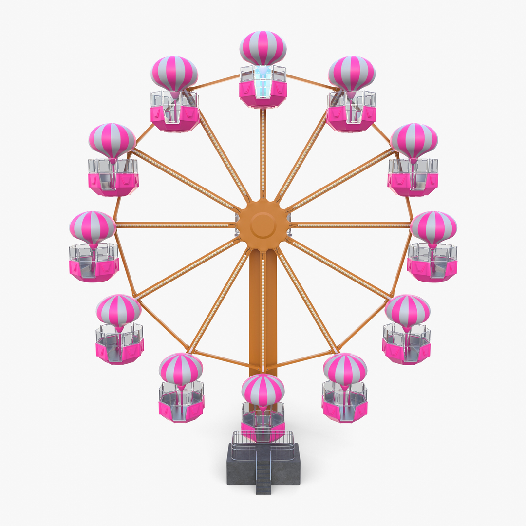 3D Animated Ferris Wheel V3 Model - TurboSquid 2065106
