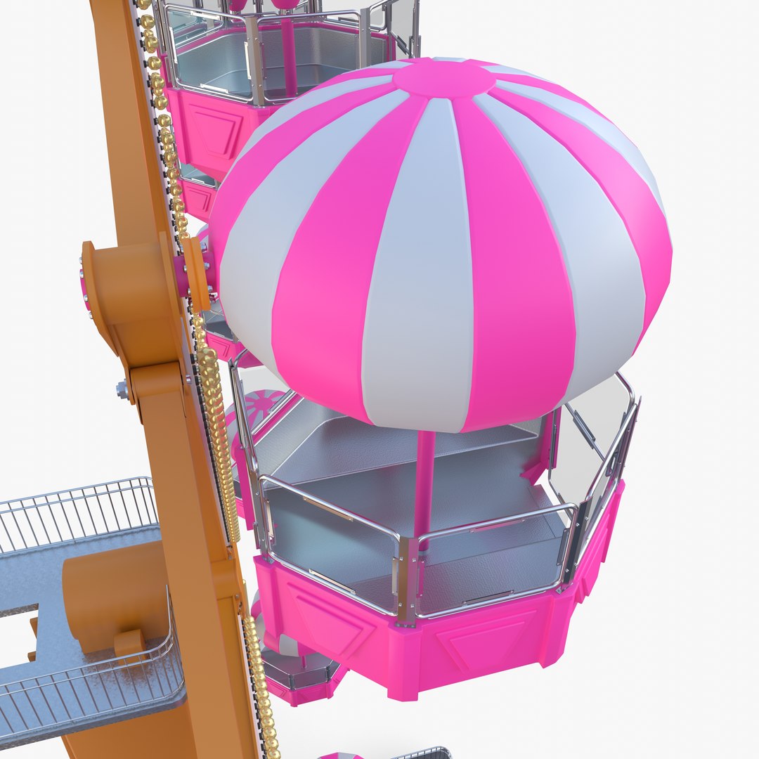 3D Animated Ferris Wheel V3 Model - TurboSquid 2065106