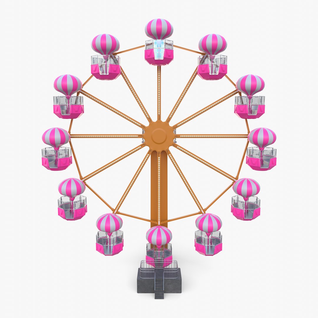 3D Animated Ferris Wheel V3 Model - TurboSquid 2065106