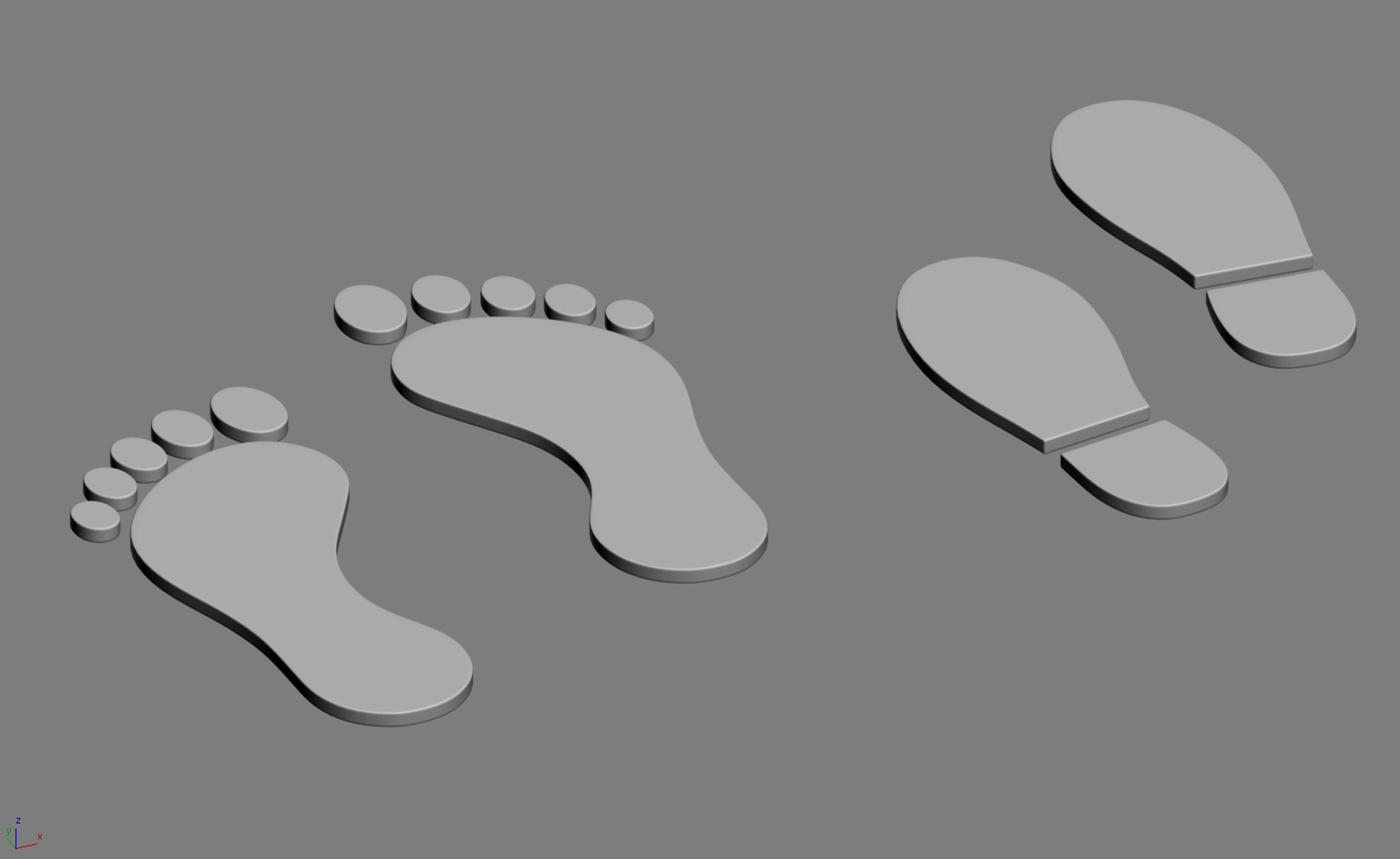 3D Footprint Foot Print - TurboSquid 1432598