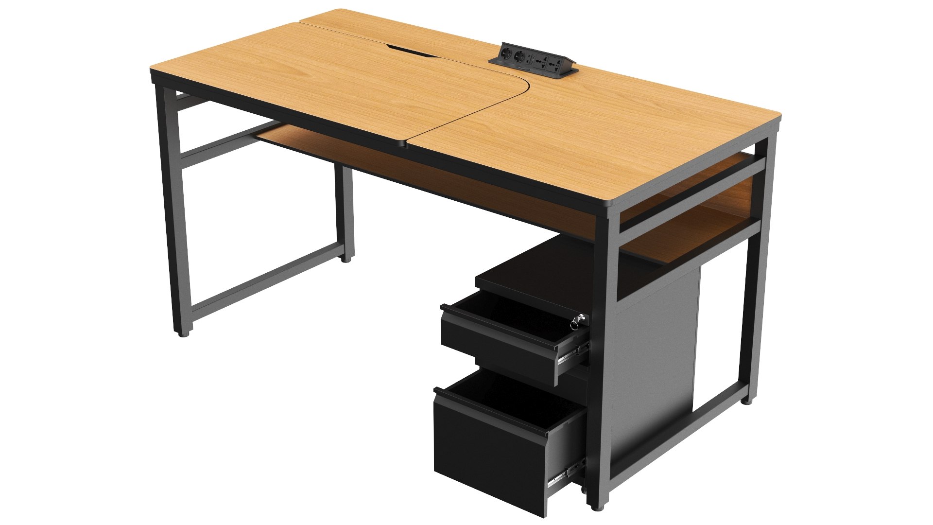 Detailed Modern Desk 3D Model - TurboSquid 2191270