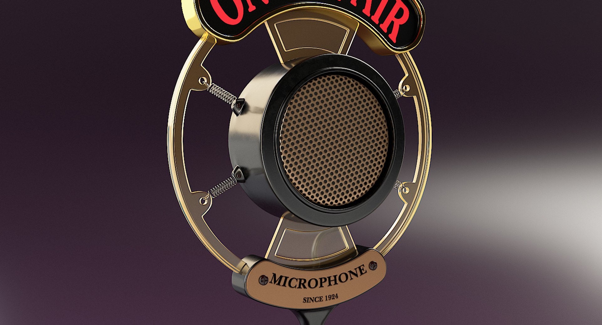 3D Broadcast Radio Microphone - TurboSquid 1356109