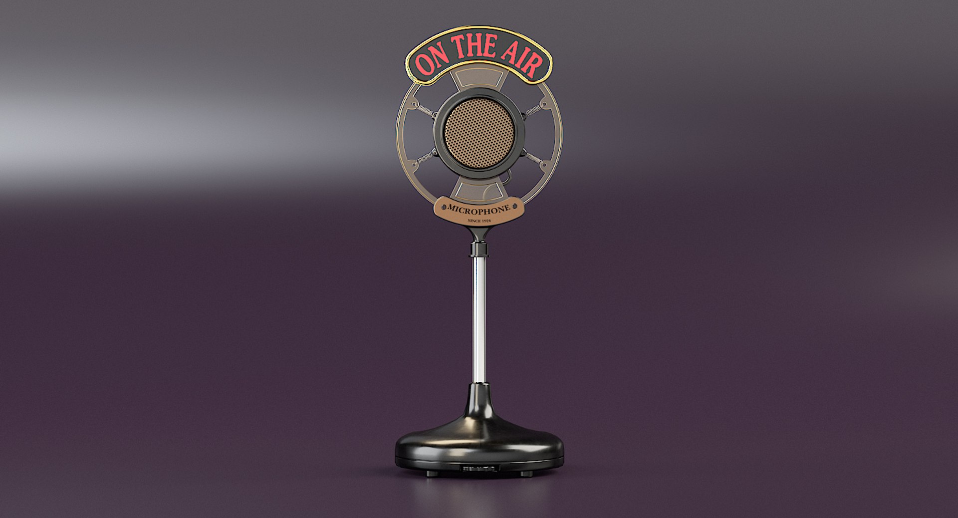 3D Broadcast Radio Microphone - TurboSquid 1356109