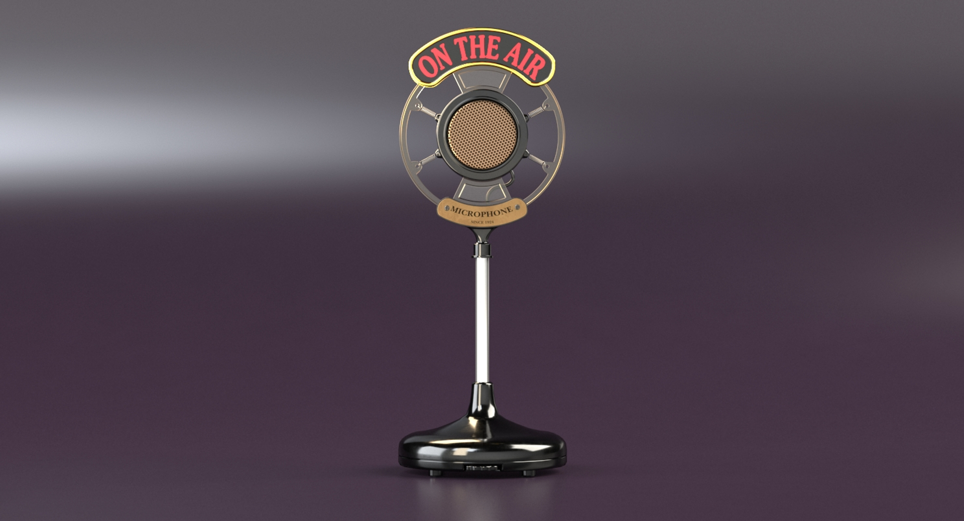 3D Broadcast Radio Microphone - TurboSquid 1356109