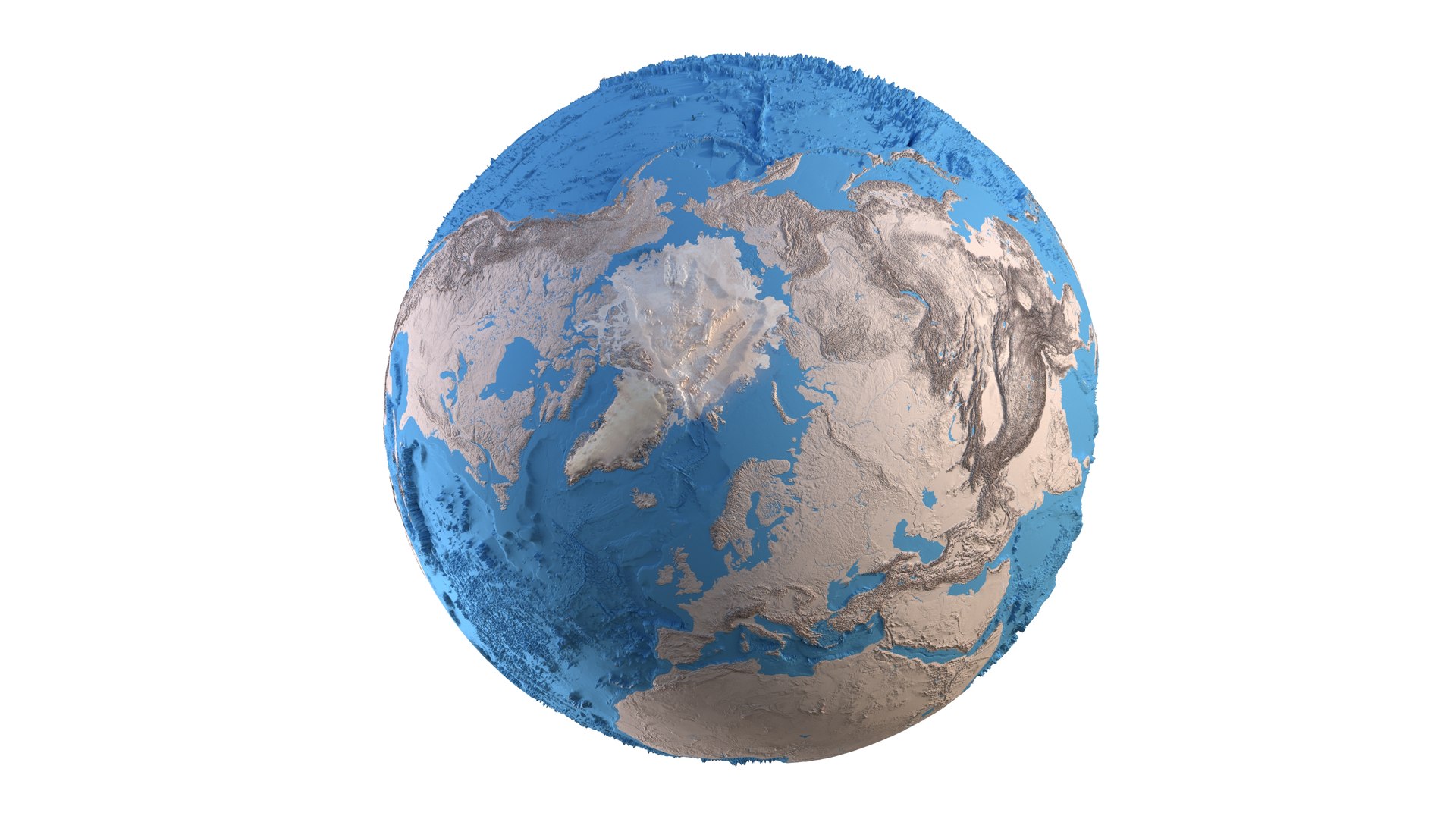 3D Earth Clay Shaded 3D Globe Model - TurboSquid 2347358