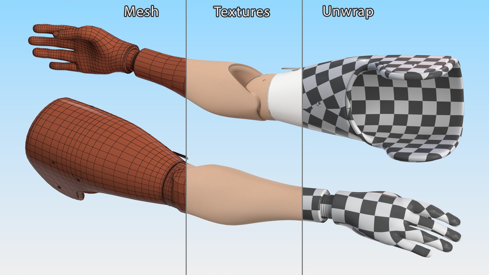 3D Model Realistic Prosthetic Arm - TurboSquid 2326280