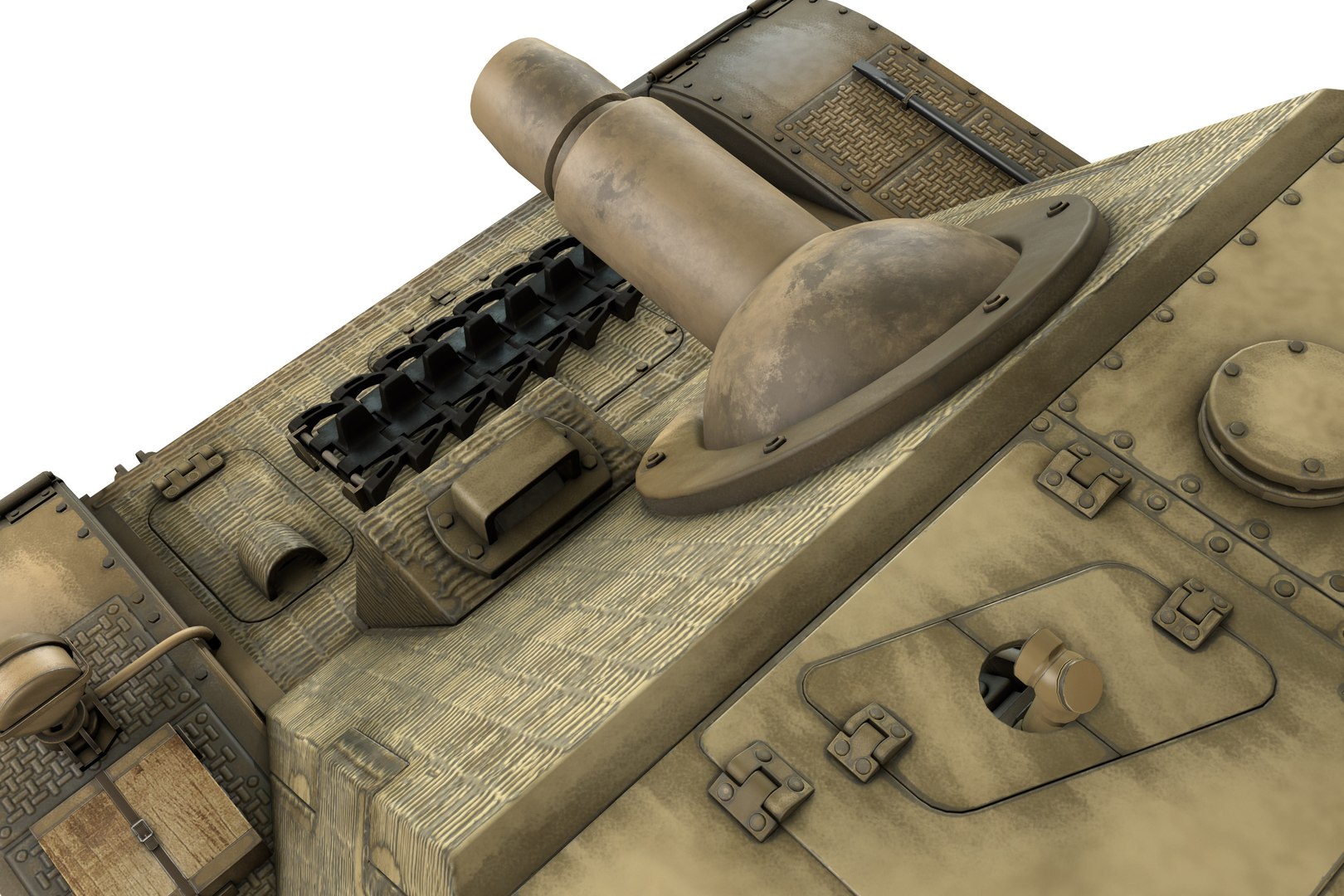 Sturmpanzer Brummbar interior exterior 3D model - TurboSquid 2036134