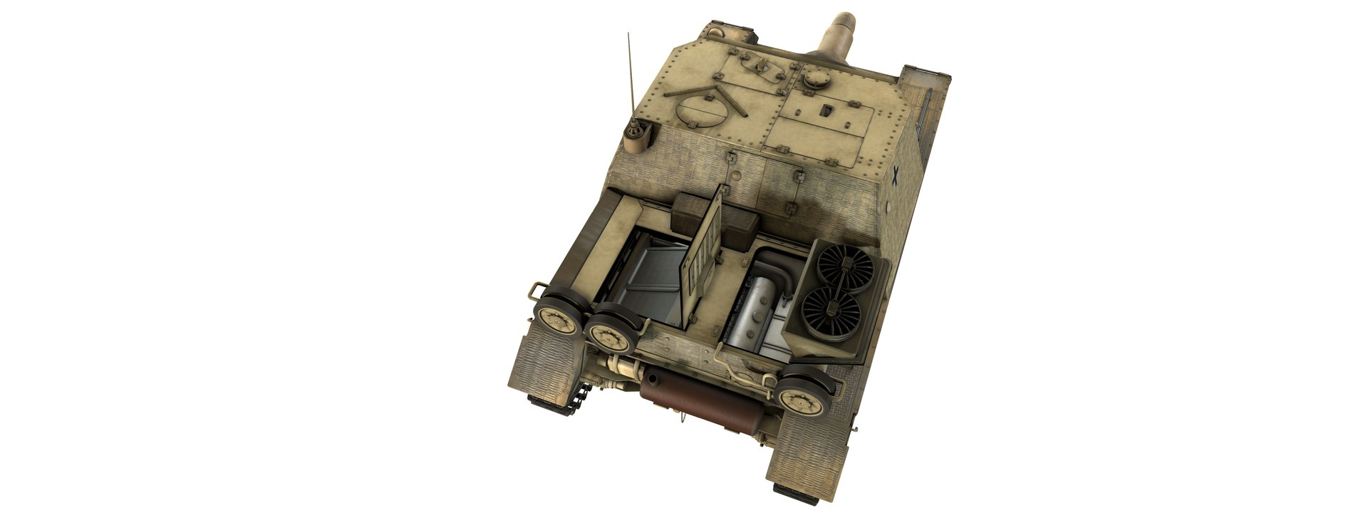 Sturmpanzer Brummbar interior exterior 3D model - TurboSquid 2036134