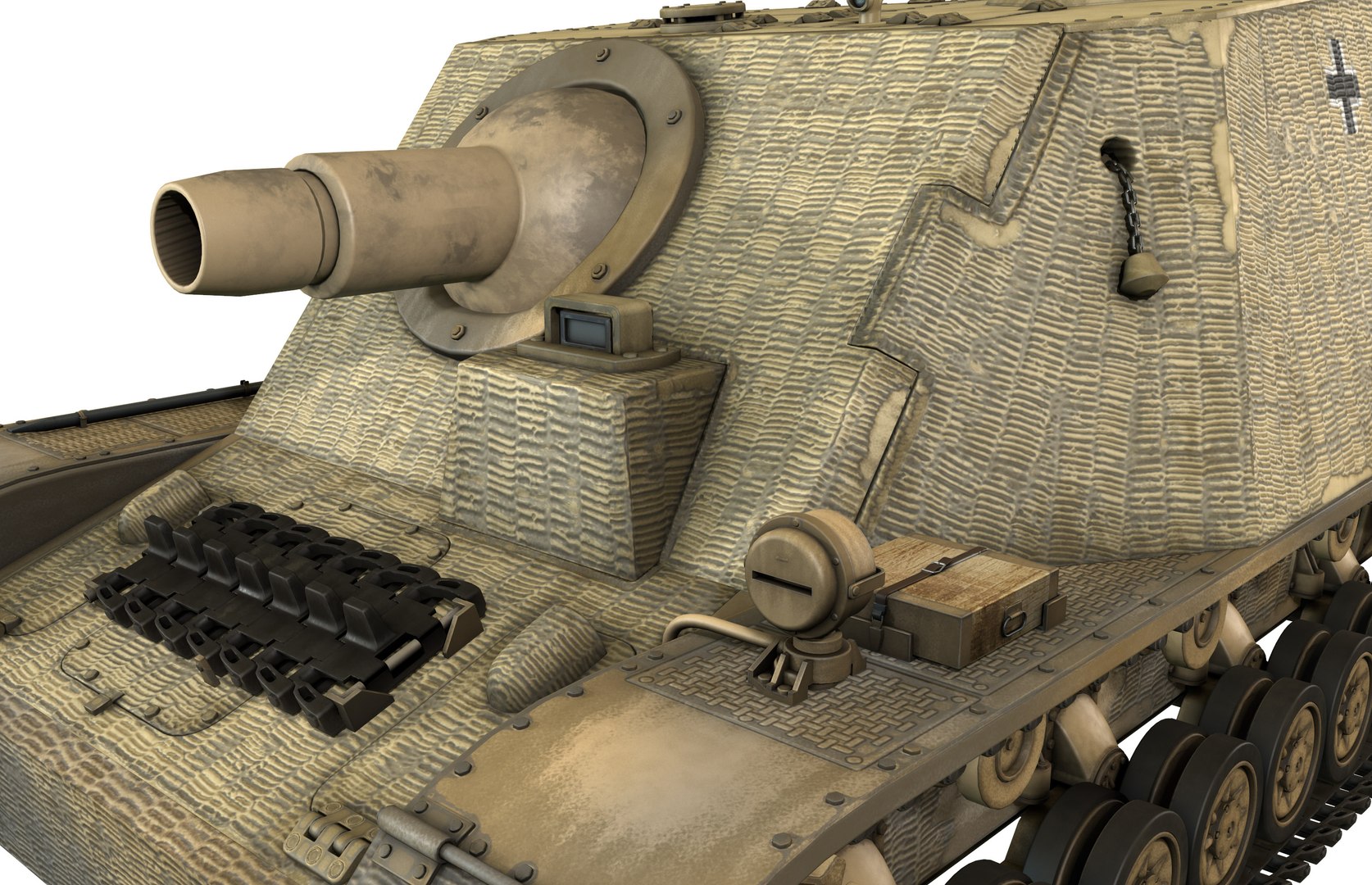 Sturmpanzer Brummbar interior exterior 3D model - TurboSquid 2036134