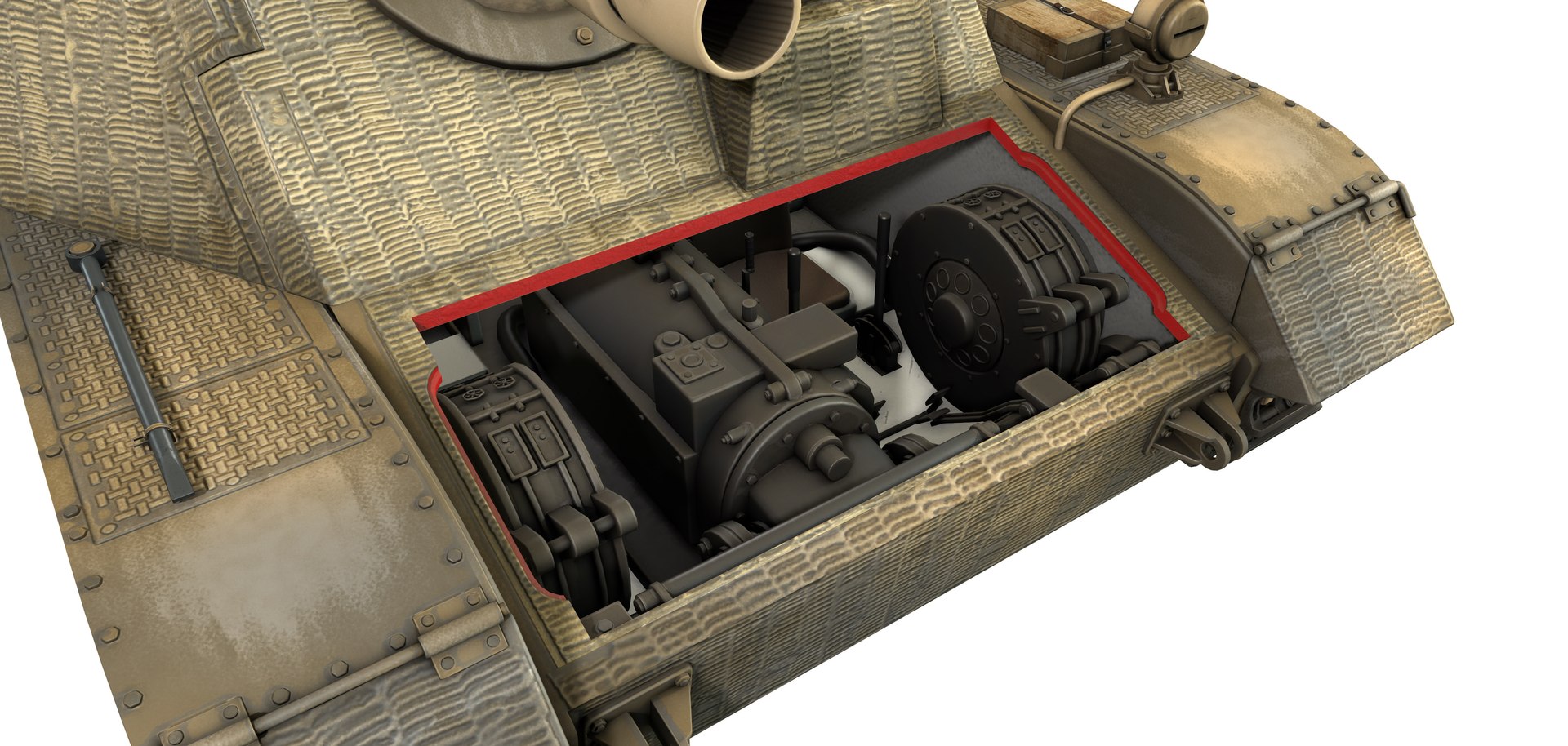 Sturmpanzer Brummbar interior exterior 3D model - TurboSquid 2036134