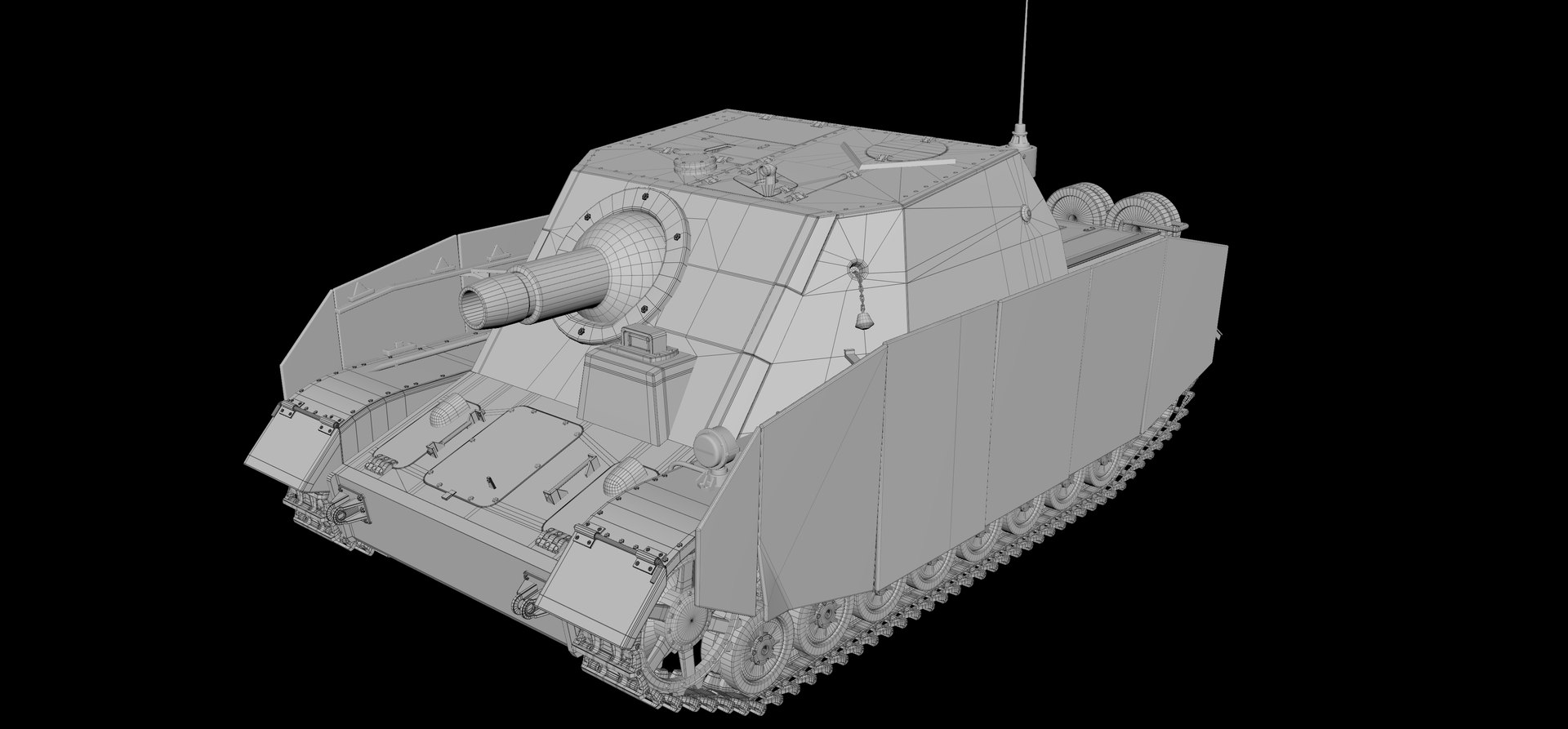 Sturmpanzer Brummbar interior exterior 3D model - TurboSquid 2036134