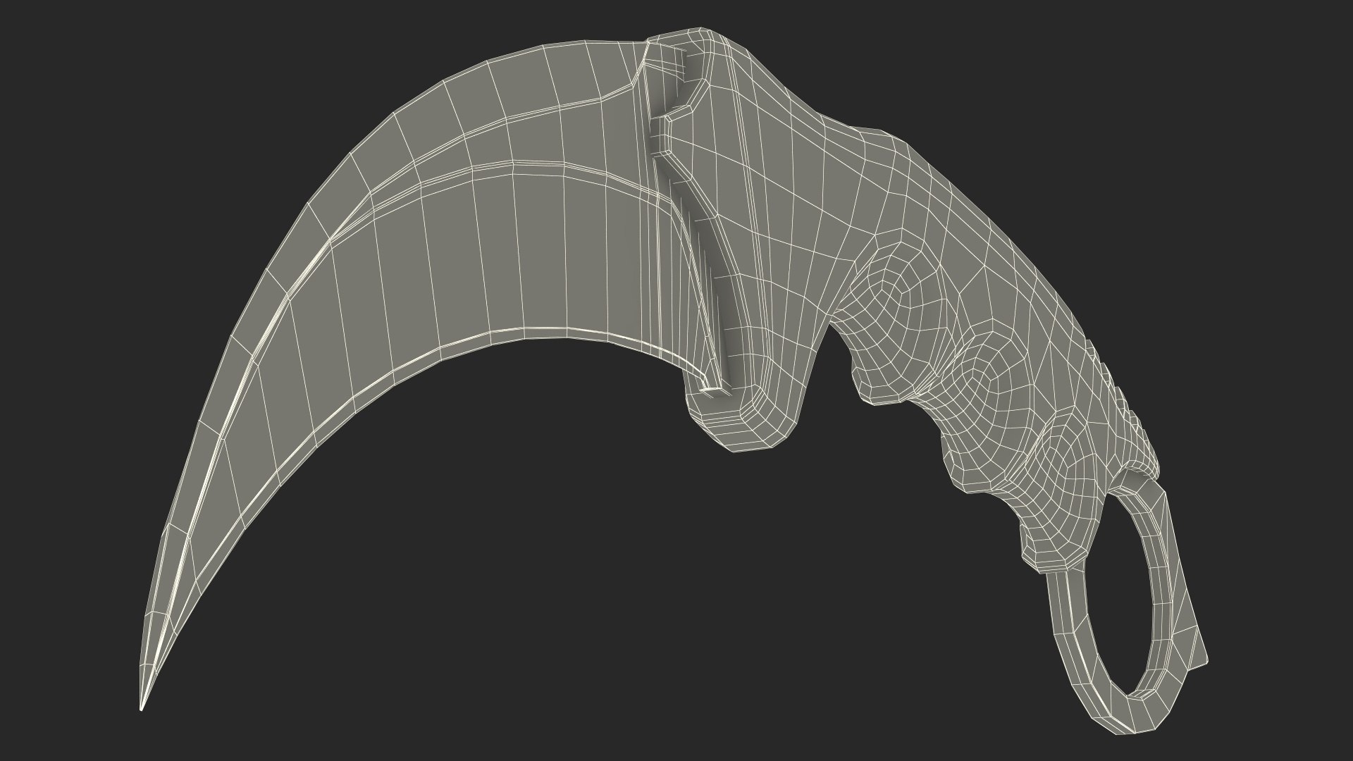 Karambit Claw Knife Black 3D Model - TurboSquid 2071808