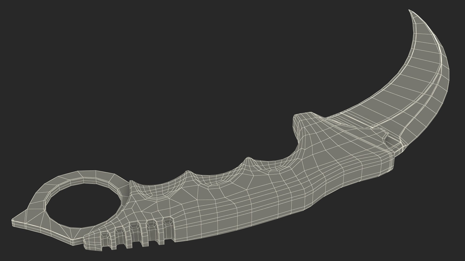 Karambit Claw Knife Black 3D Model - TurboSquid 2071808