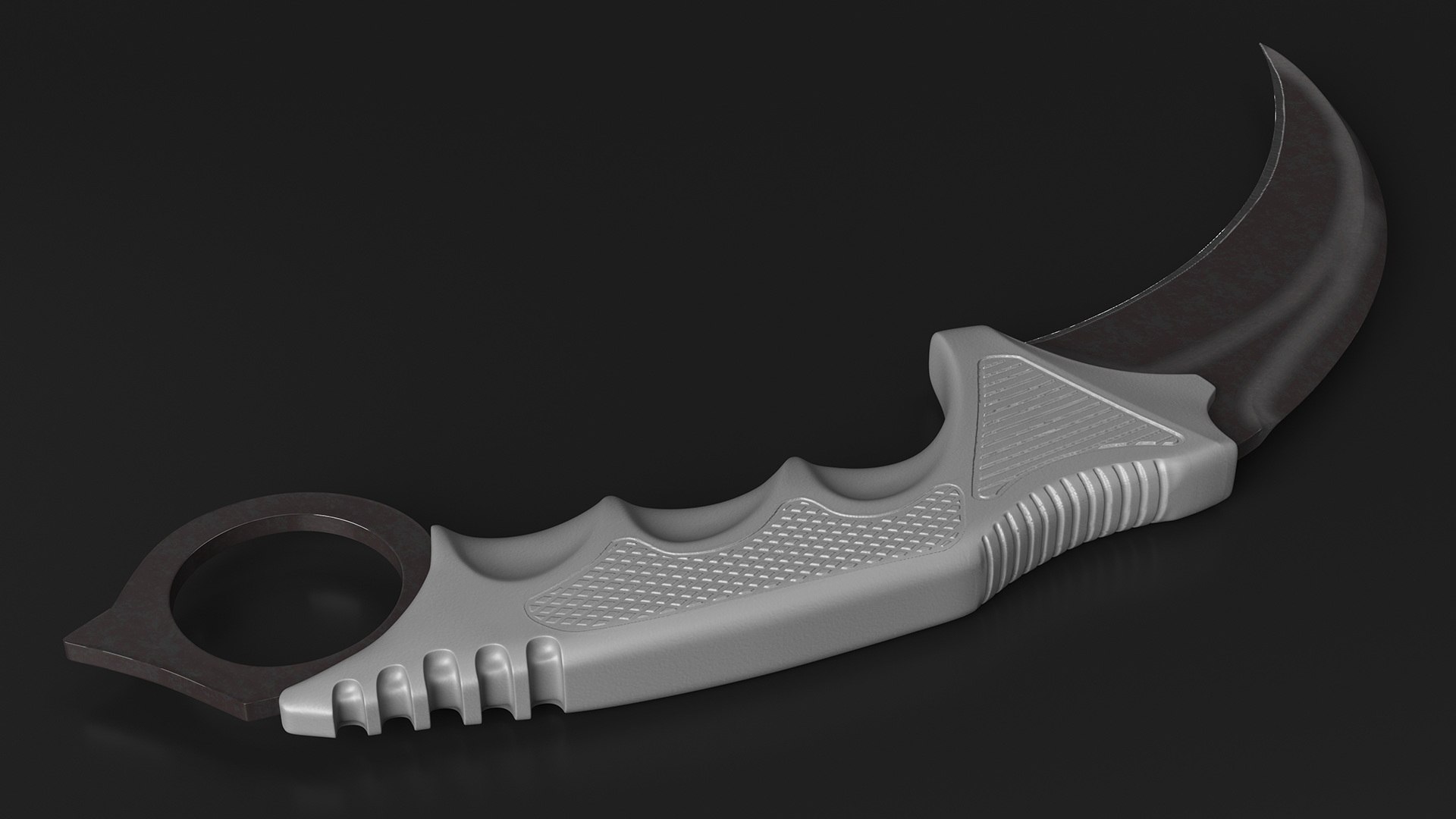 Karambit Claw Knife Black 3D Model - TurboSquid 2071808
