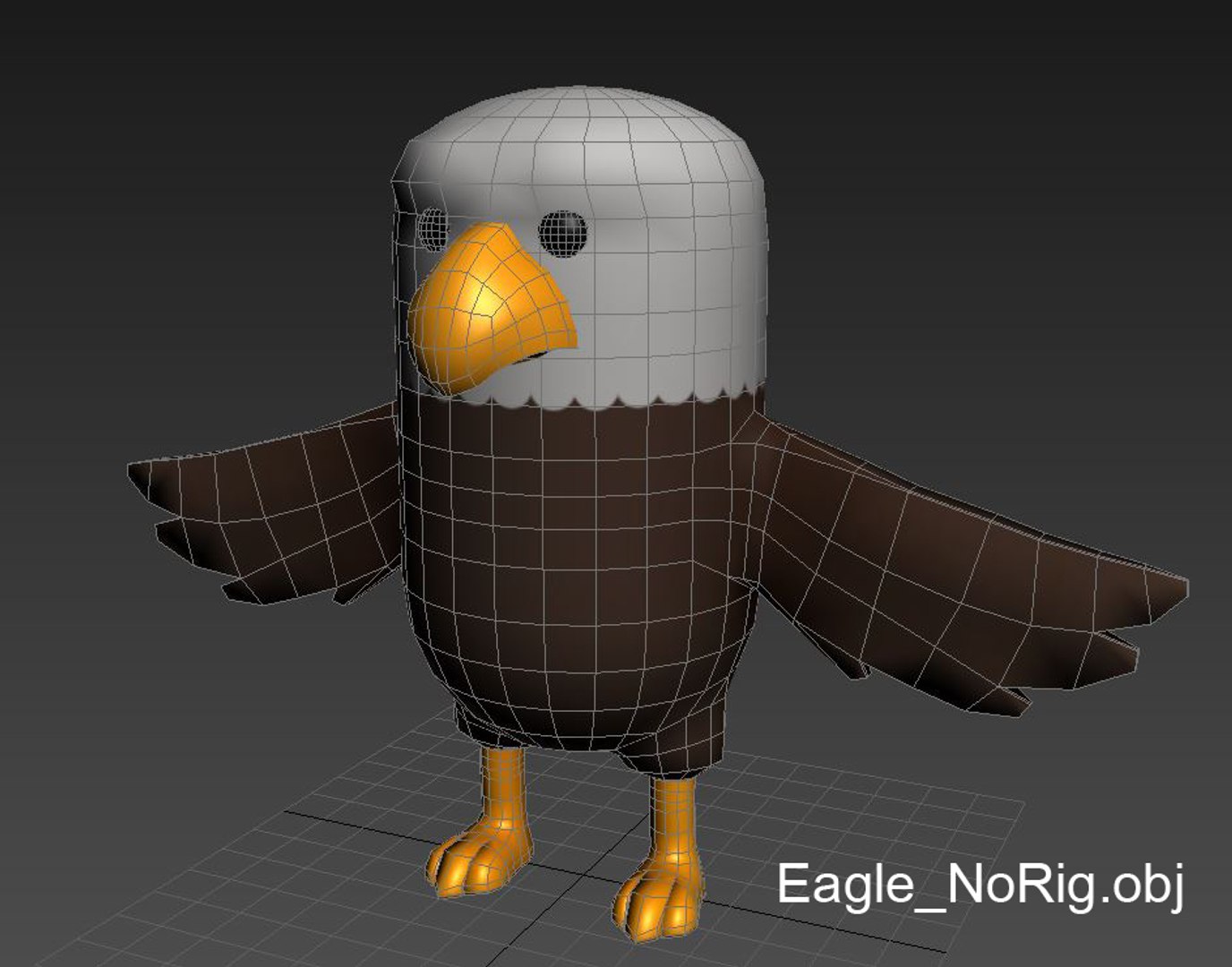 Eagle Character Cartoon Rigged 3D - TurboSquid 1274567