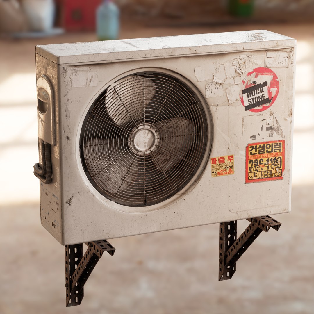 3D Air Conditioner Condenser - Old - TurboSquid 2021766