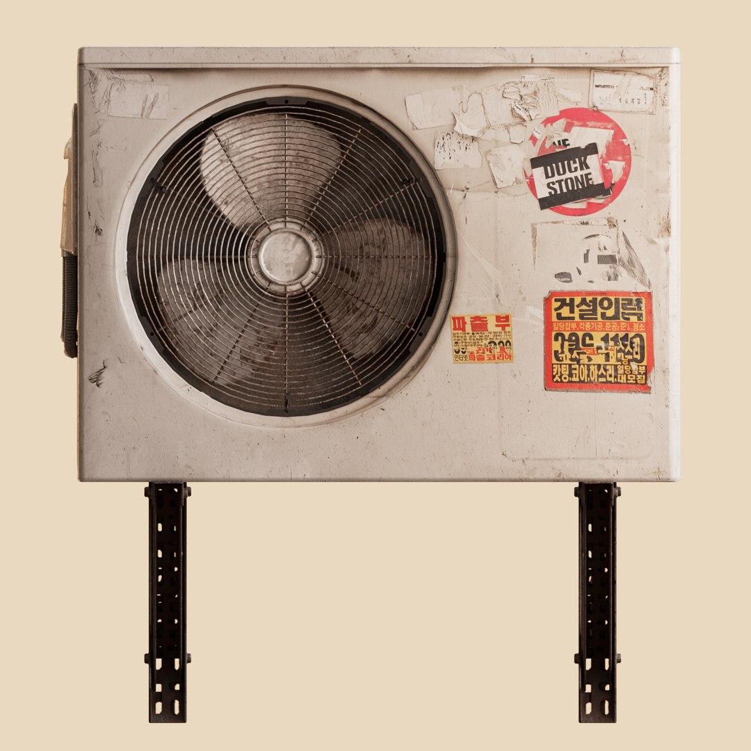 3D Air Conditioner Condenser - Old - TurboSquid 2021766