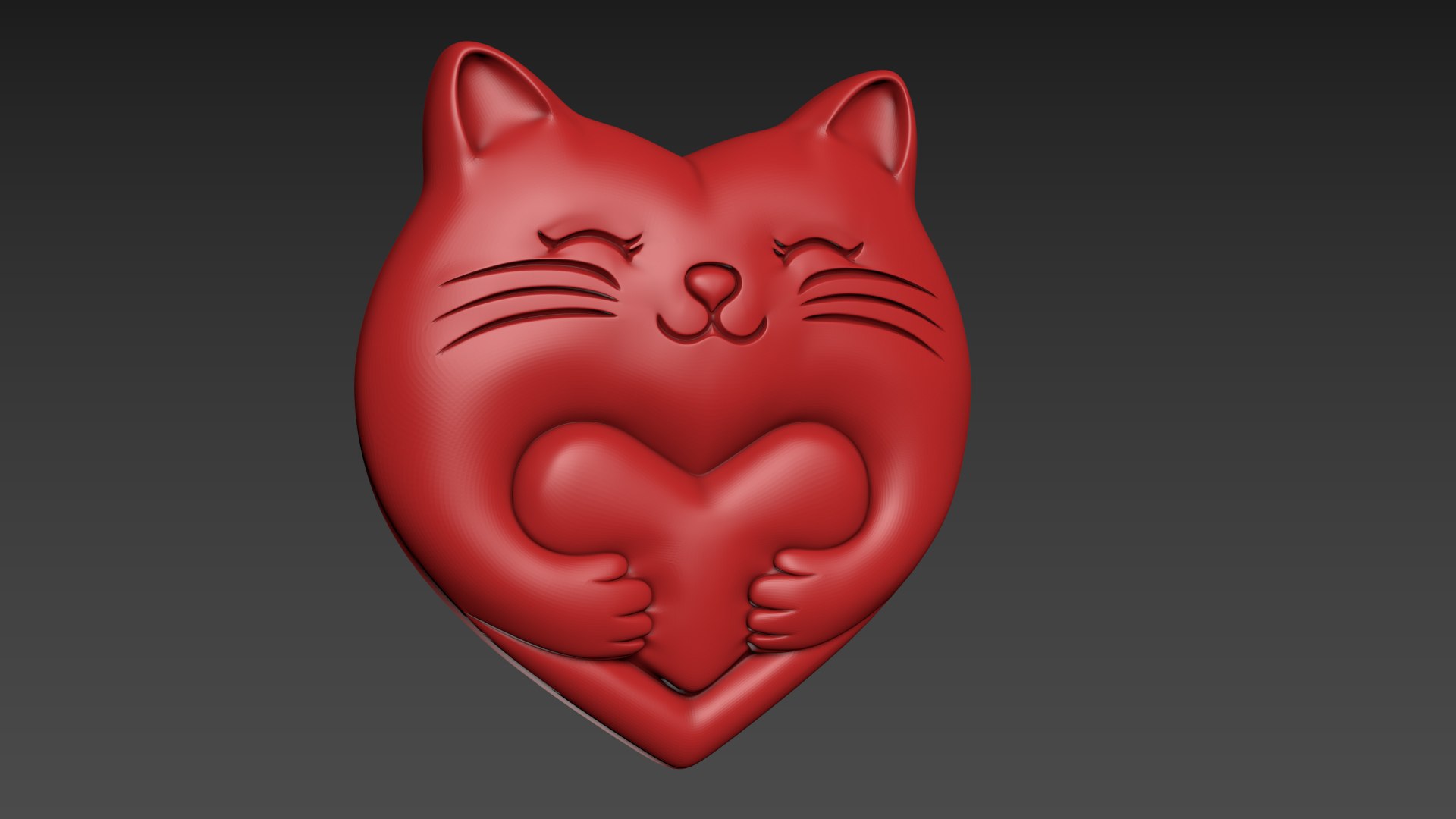 Heart Cat Valentine S Day 3D Model - TurboSquid 2343491