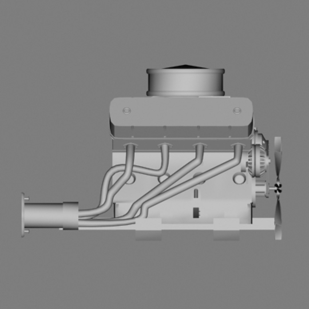 Engine V8 3d Model