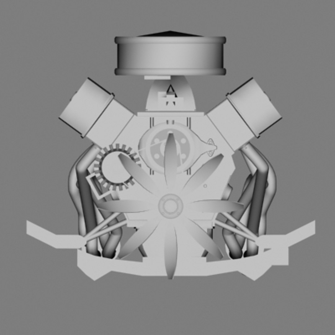 Engine V8 3d Model