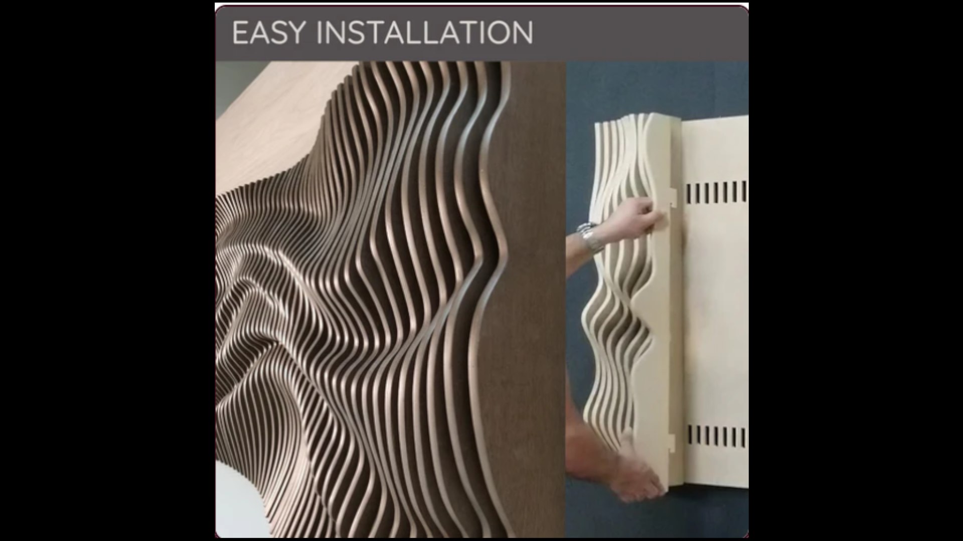 3D Parametric Wavy Wooden Wall Decor 20 - Wood Cutting Machines - TurboSquid 2289009