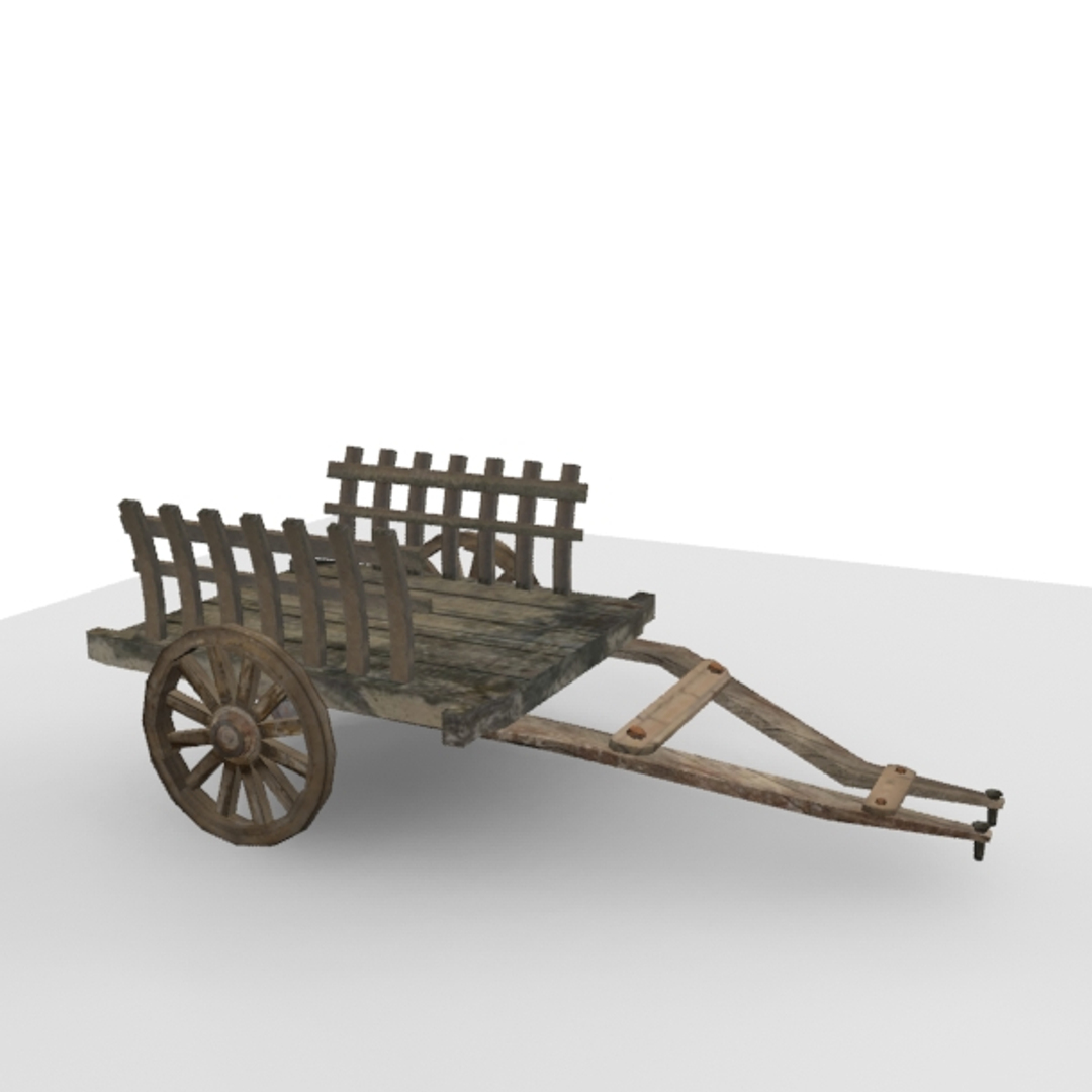 3d Model Bullock Cart
