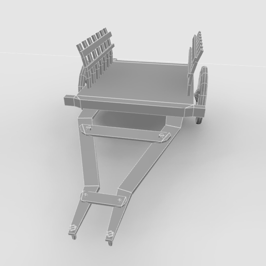 3d Model Bullock Cart