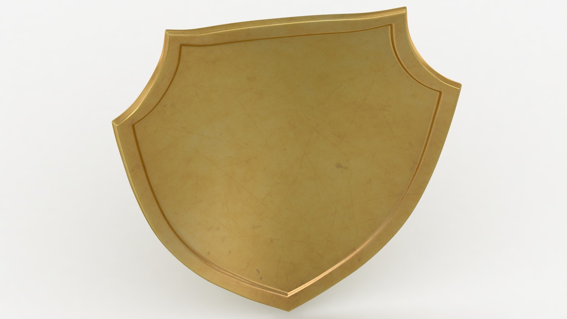 3D Gold Shield 04 - TurboSquid 1575845