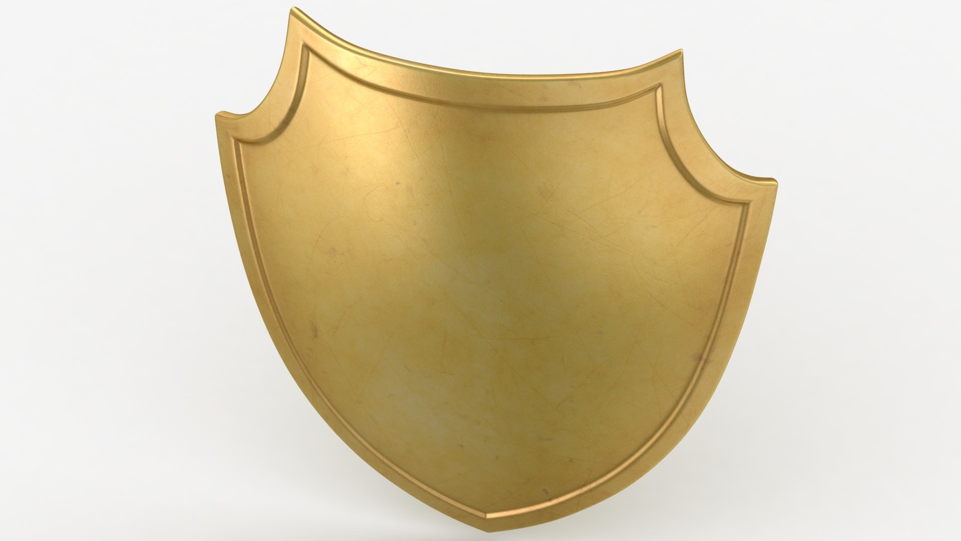 3D Gold Shield 04 - TurboSquid 1575845