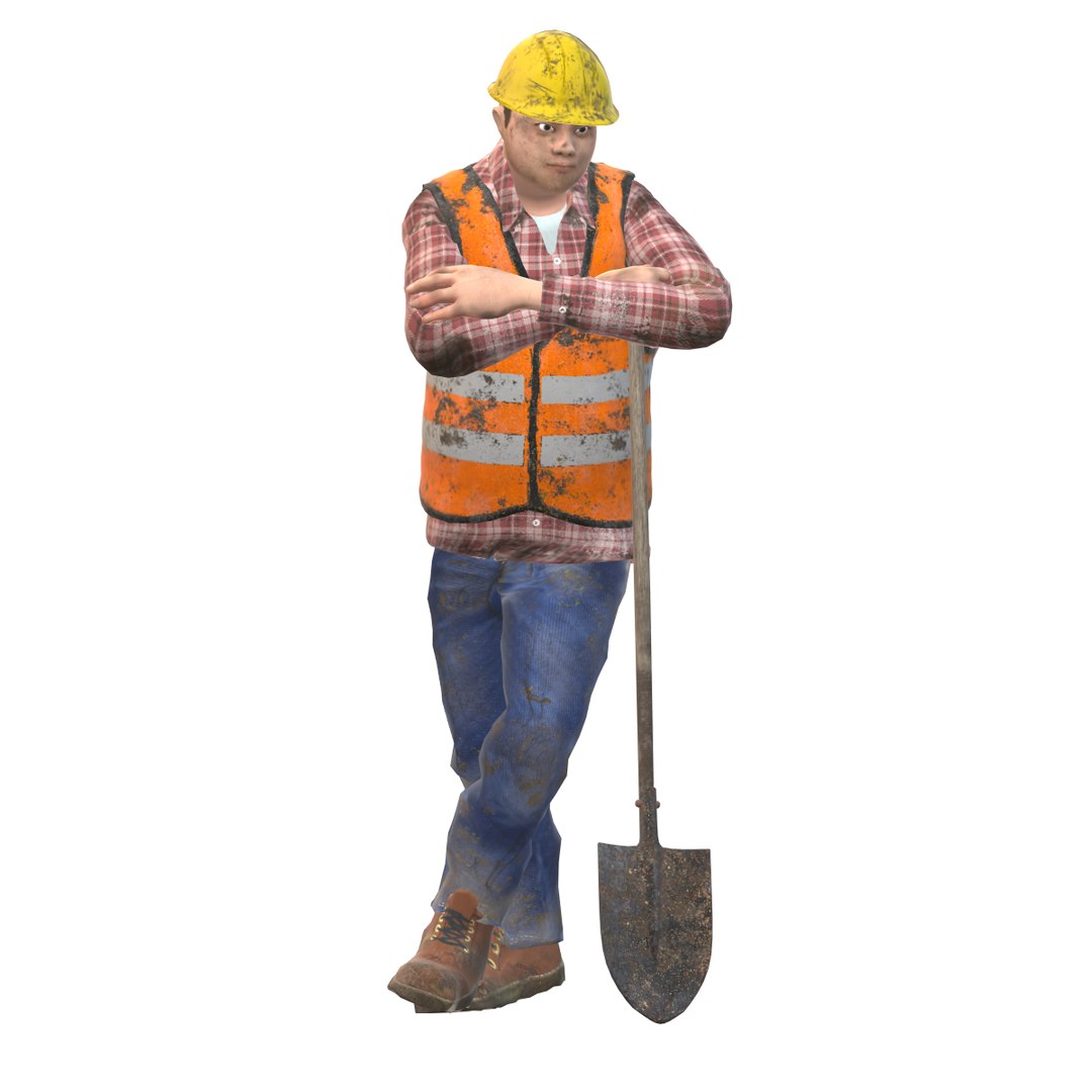 3D Construction Worker Model - TurboSquid 2413290