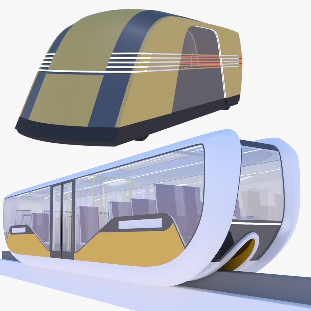 Sky Train And Tesla Robovan 3D Model - TurboSquid 2326564