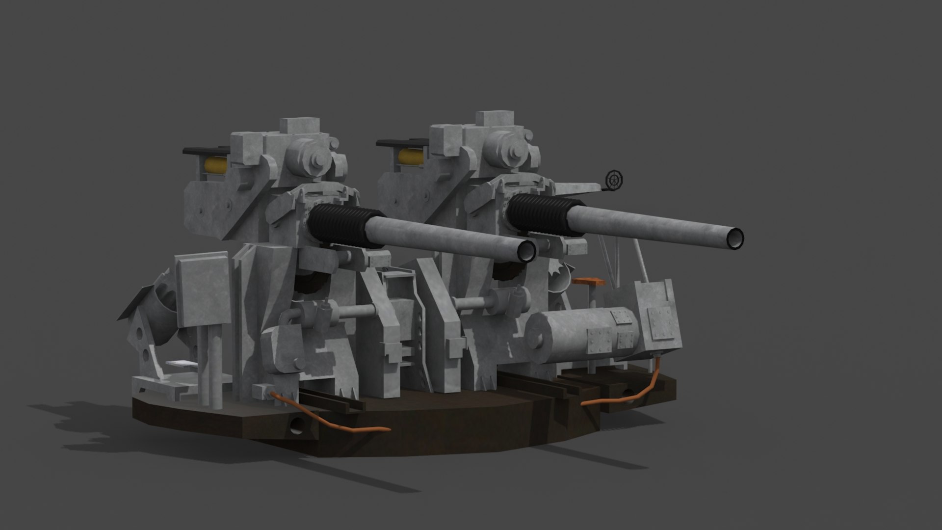 MK33 3 Inch 50 Caliber Anti-aircraft Naval Gun Model - TurboSquid 2072974