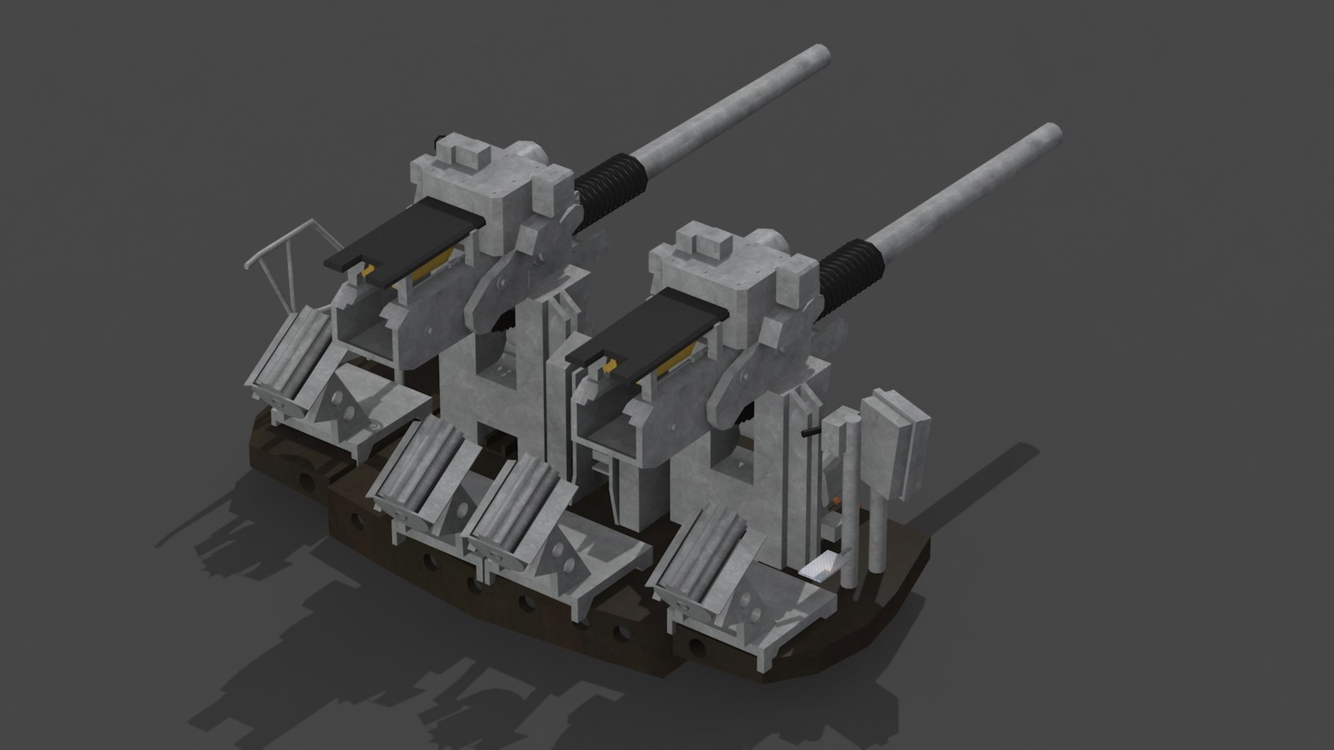 MK33 3 Inch 50 Caliber Anti-aircraft Naval Gun Model - TurboSquid 2072974