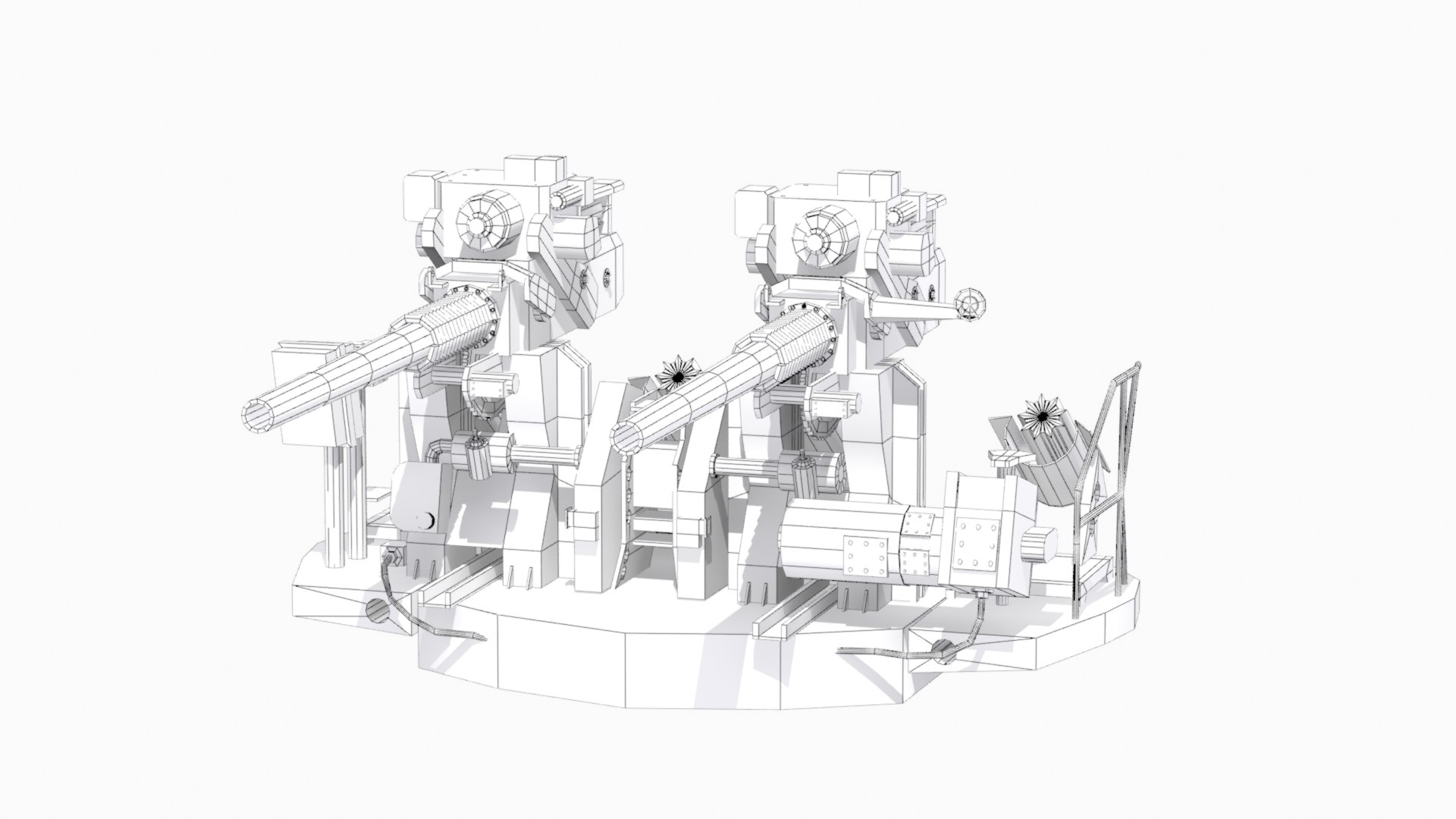 MK33 3 Inch 50 Caliber Anti-aircraft Naval Gun Model - TurboSquid 2072974