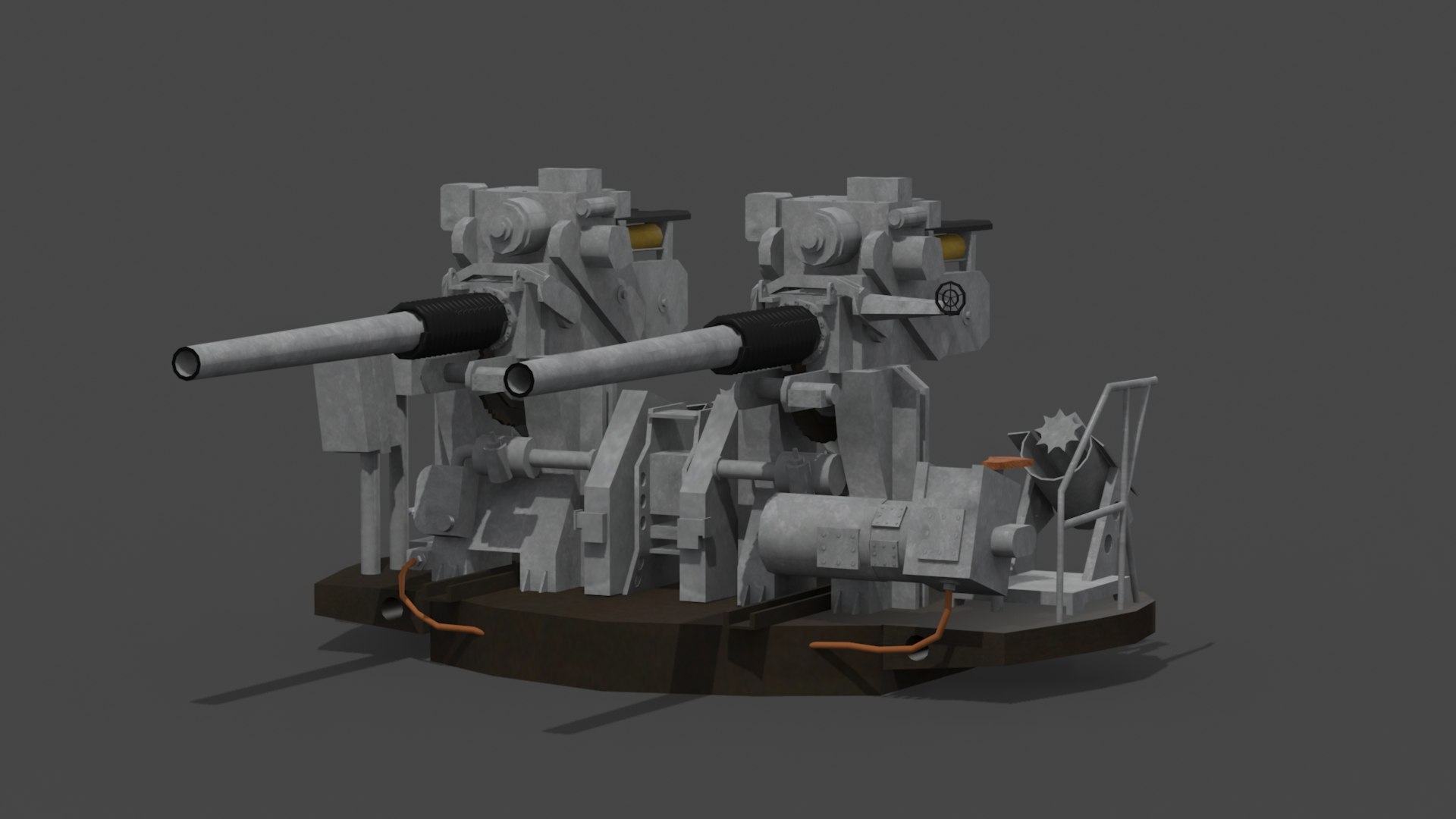 MK33 3 Inch 50 Caliber Anti-aircraft Naval Gun Model - TurboSquid 2072974