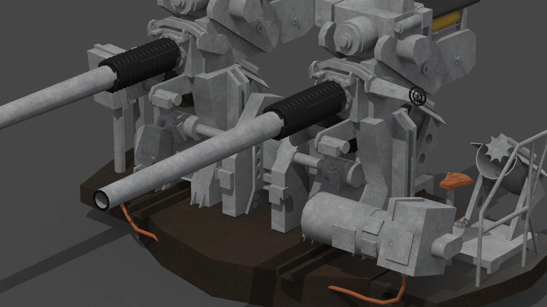 MK33 3 Inch 50 Caliber Anti-aircraft Naval Gun Model - TurboSquid 2072974