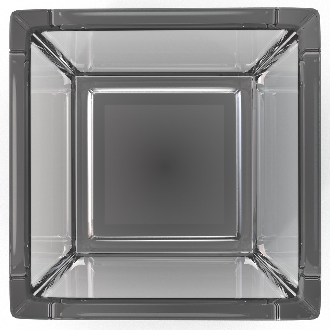 3d Square Glass Vase Model
