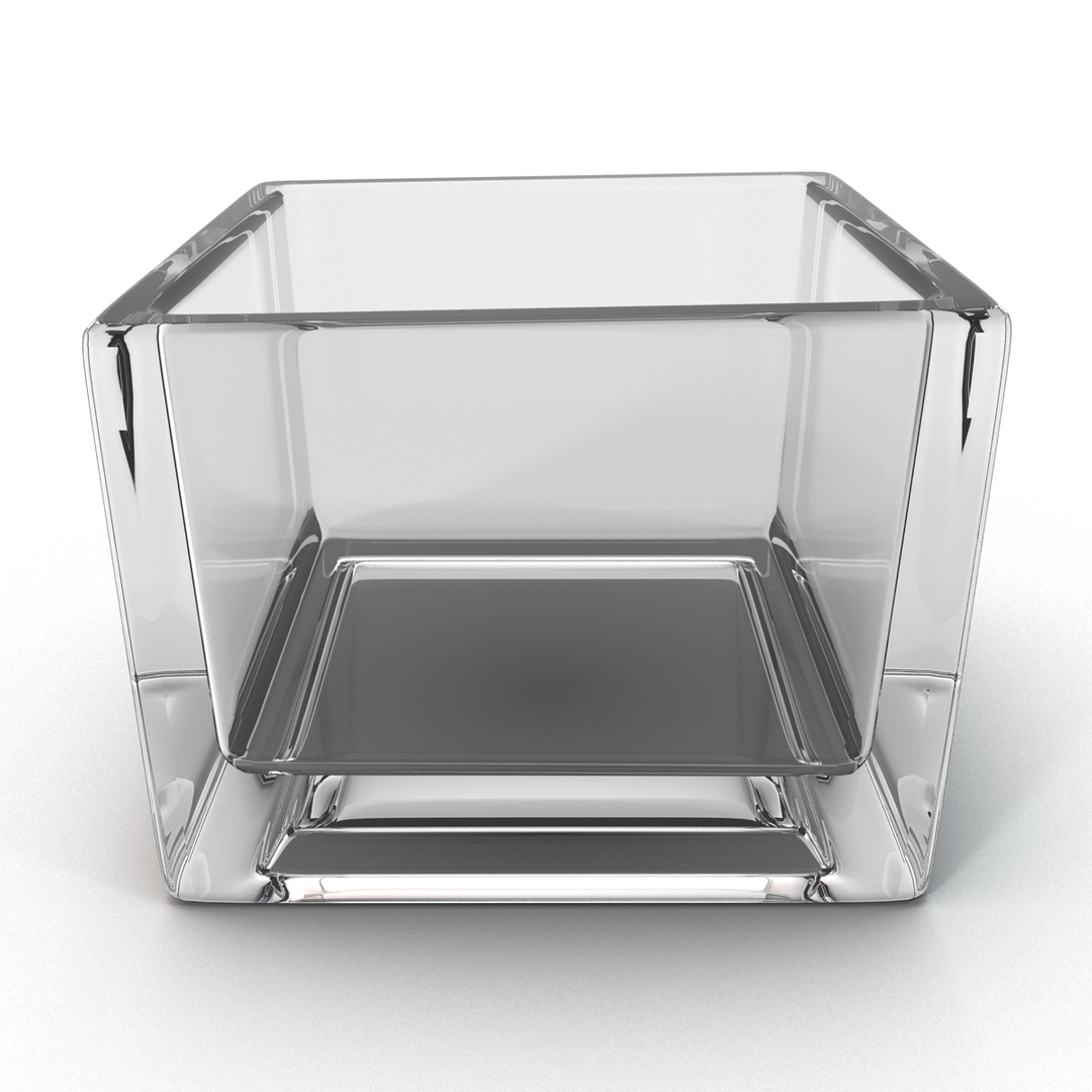 3d Square Glass Vase Model