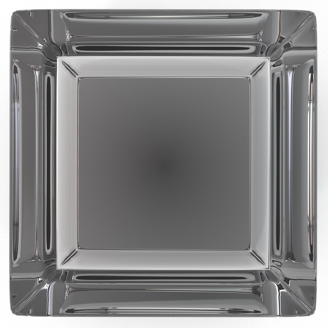 3d Square Glass Vase Model