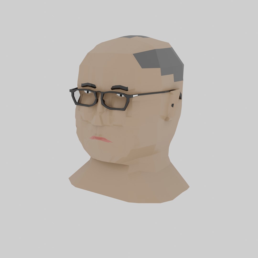 Low Poly Male Head 3D Model - TurboSquid 1719821