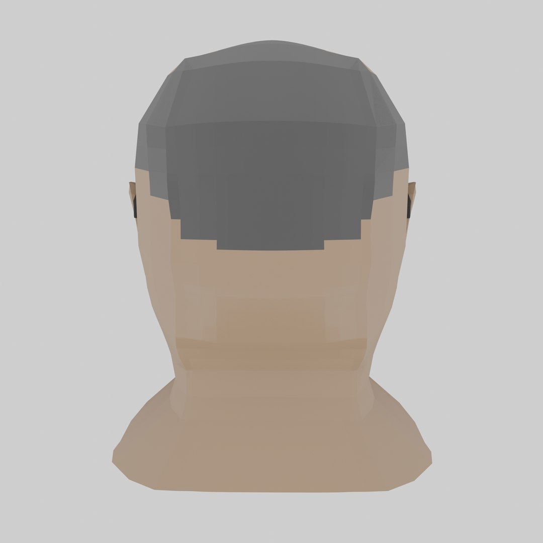Low Poly Male Head 3D Model - TurboSquid 1719821