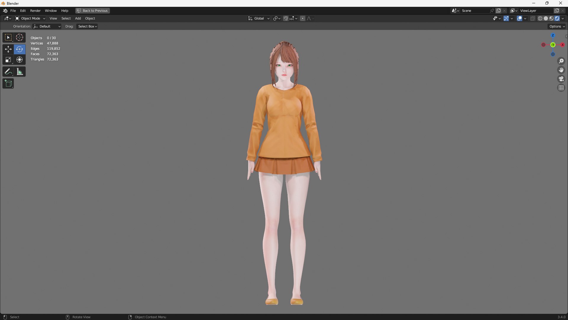 Casual Clothes 0017 - Rig - Unreal - Unity - Blender - Animated ...