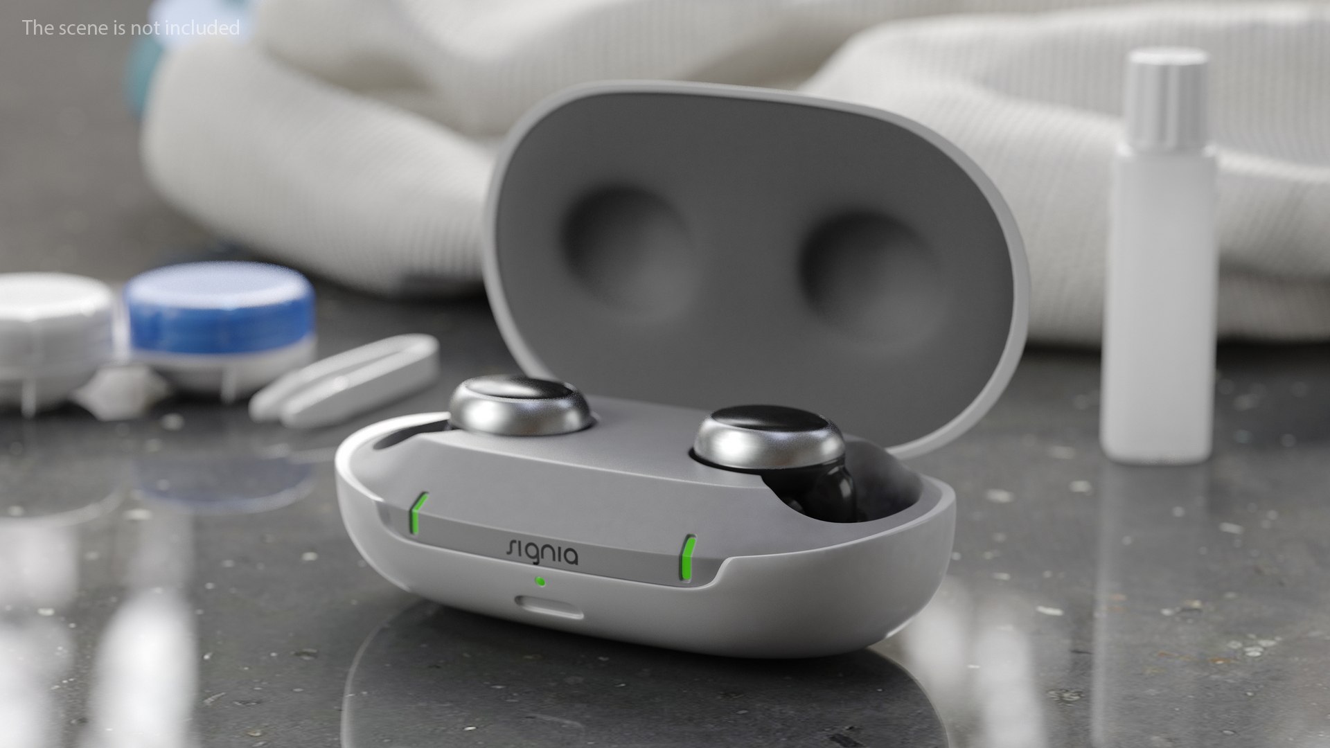 3D Signia Active Pro Are Hearing Aids Silver - TurboSquid 2054604