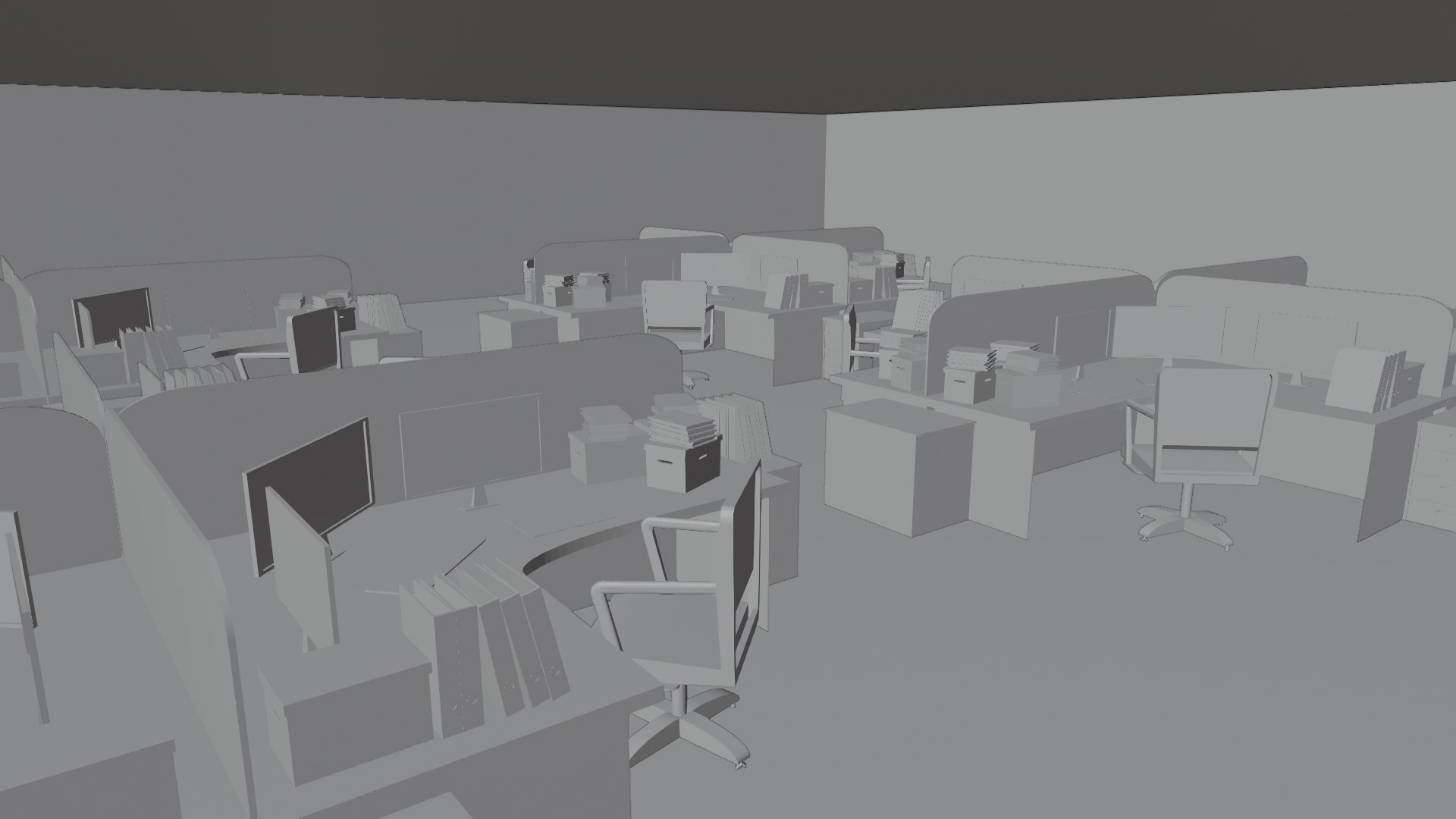 3D Office Space Interior Model - TurboSquid 1924060